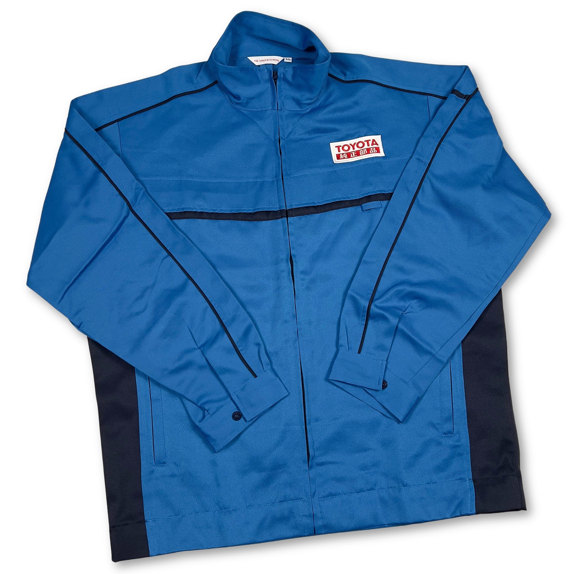 New Genuine Retro Japan JDM Toyota Genuine Parts Work Jacket Blue ...