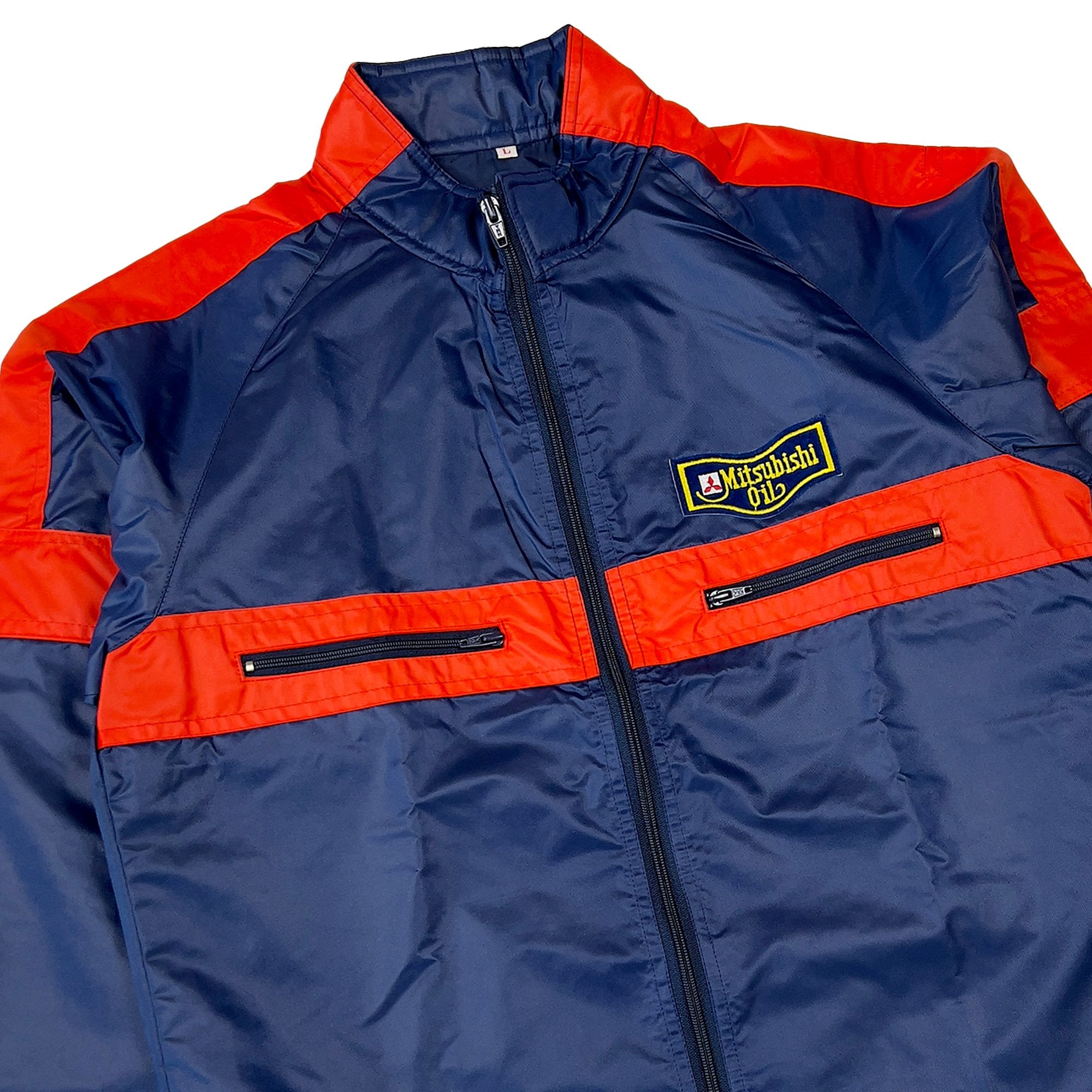 Rare Vintage Showa JDM Japan Mitsubishi Motors Oil Staff Jacket Blue ...