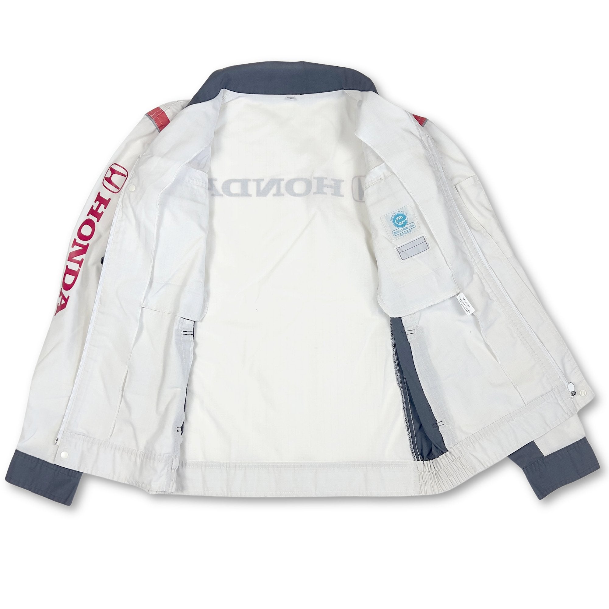Retro Showa Era 1990s JDM Japan Honda Motors Mechanic Jacket White ...