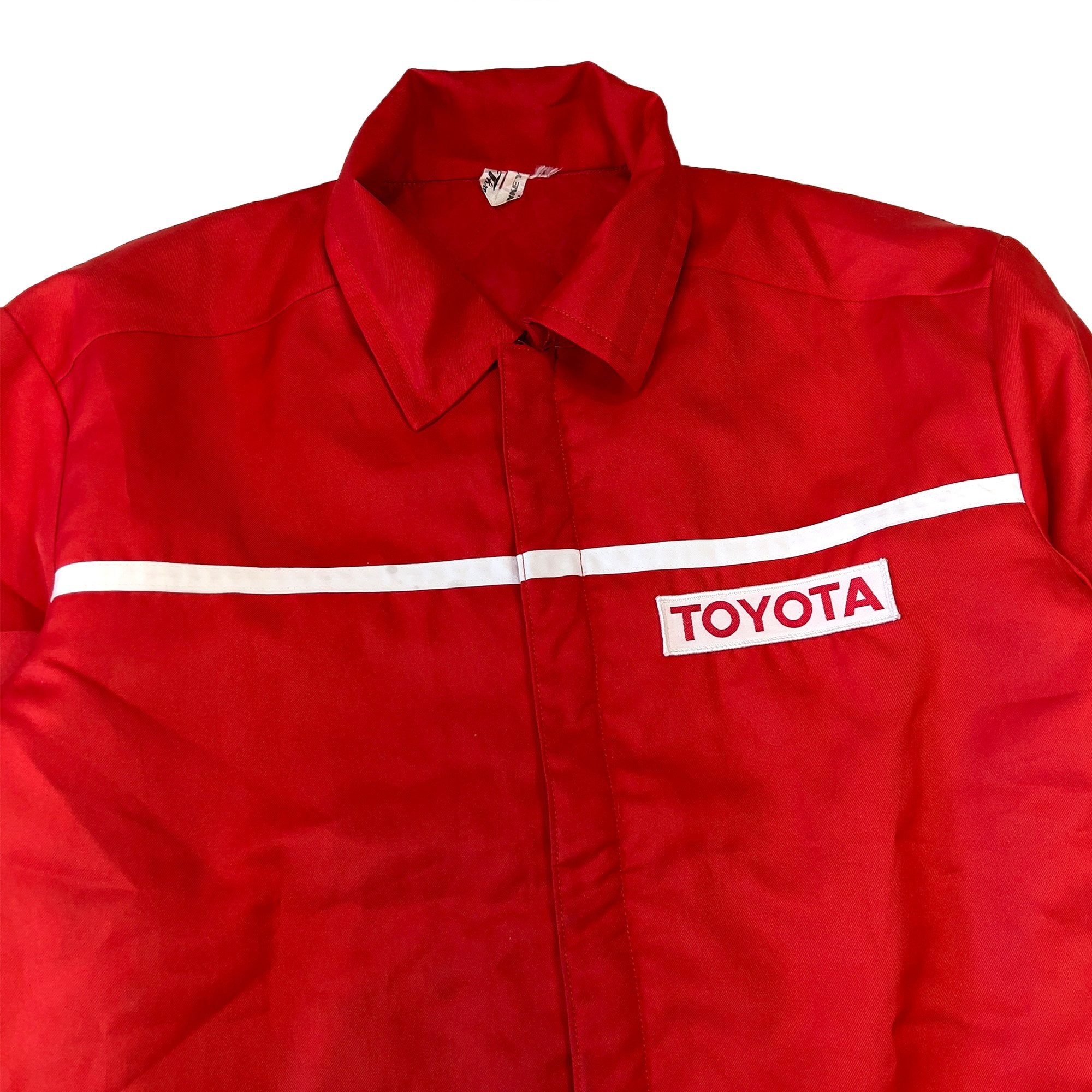 Vintage Showa Era Japan JDM Toyota Tecno Mechanics Long Jacket Red ...