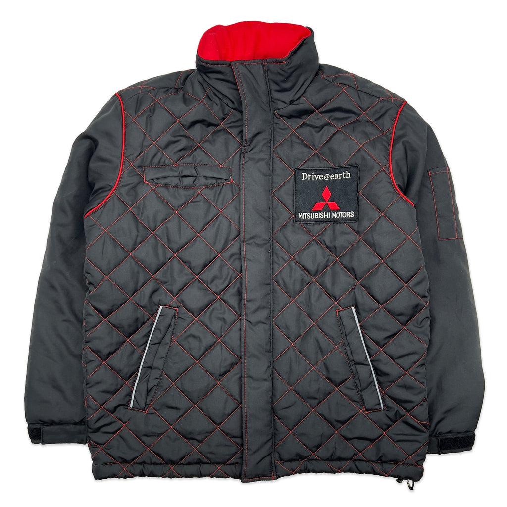 Japan JDM Mitsubishi Motors Service Staff Mechanic Hooded Jacket Black ...