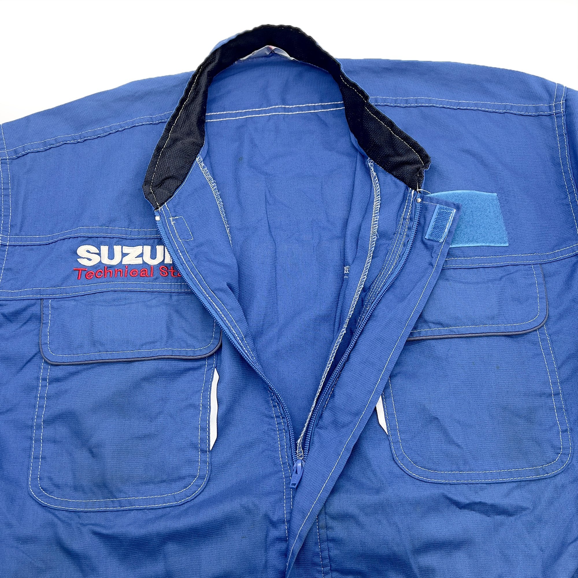 JDM Retro Suzuki Technical Staff Summer Mechanic Coveralls Blue – Sugoi JDM
