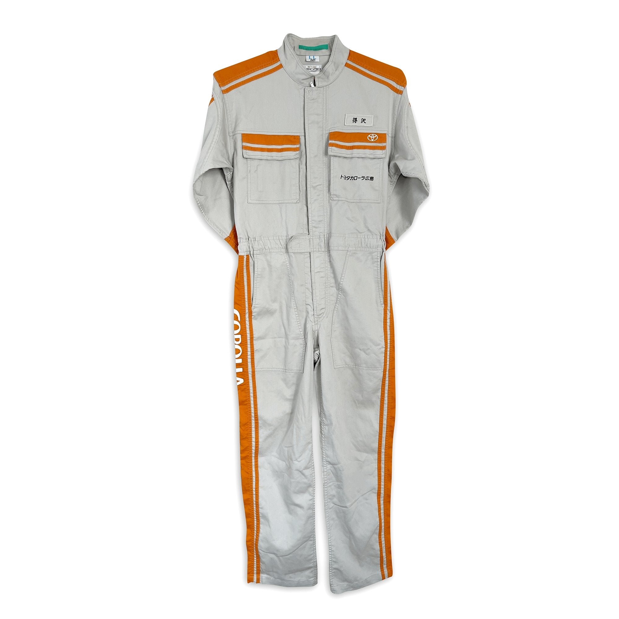 JDM Retro Toyota Corolla Tecno Summer Coveralls Jumpsuit Tsunagi Orange ...