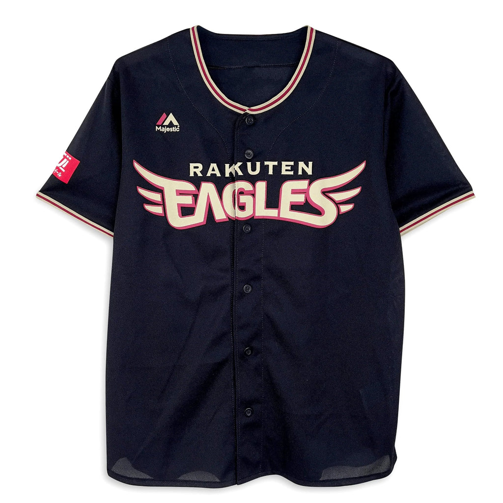 Majestic NPB Japan Baseball Tohoku Rakuten Eagles Fan Jersey Black ...