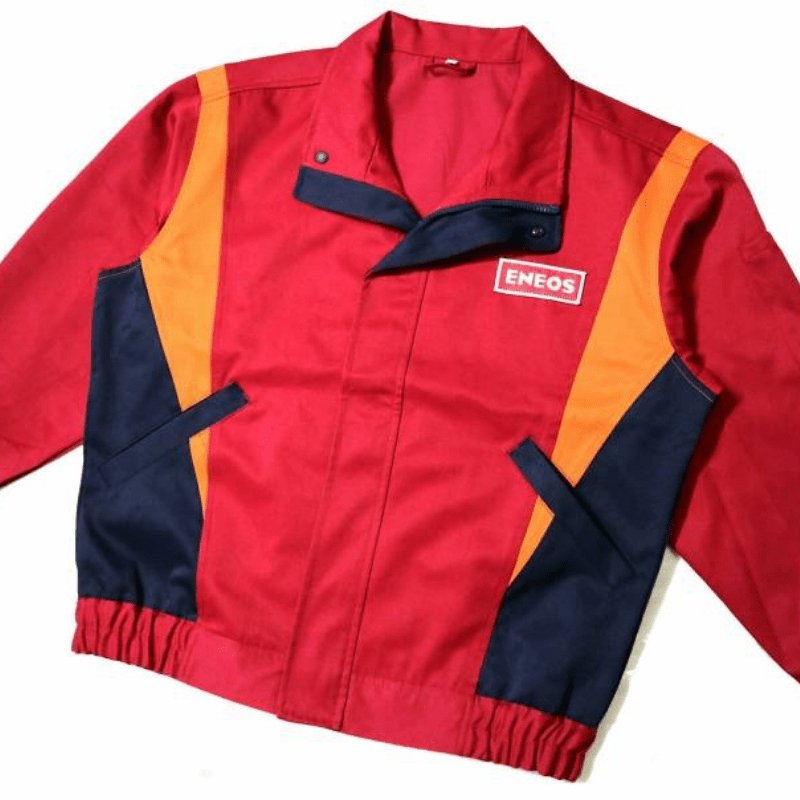 New Retro JDM Japan ENEOS Oil Gas Station Workwear Jacket Jumper ...