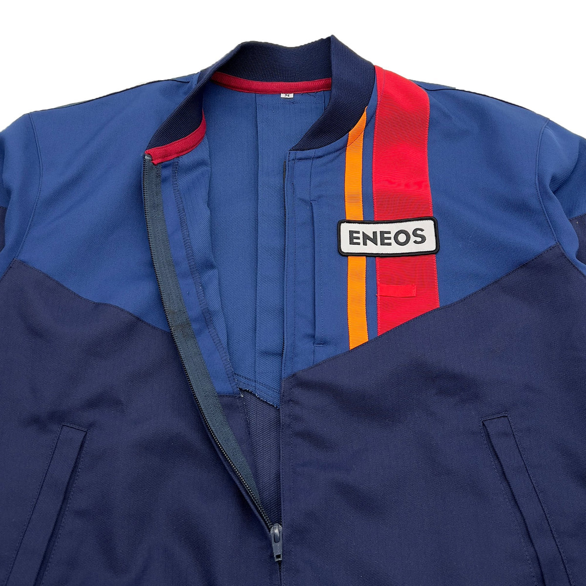 Retro JDM Japan ENEOS Oil Gas Station Staff Uniform Jacket Jumper Blue ...