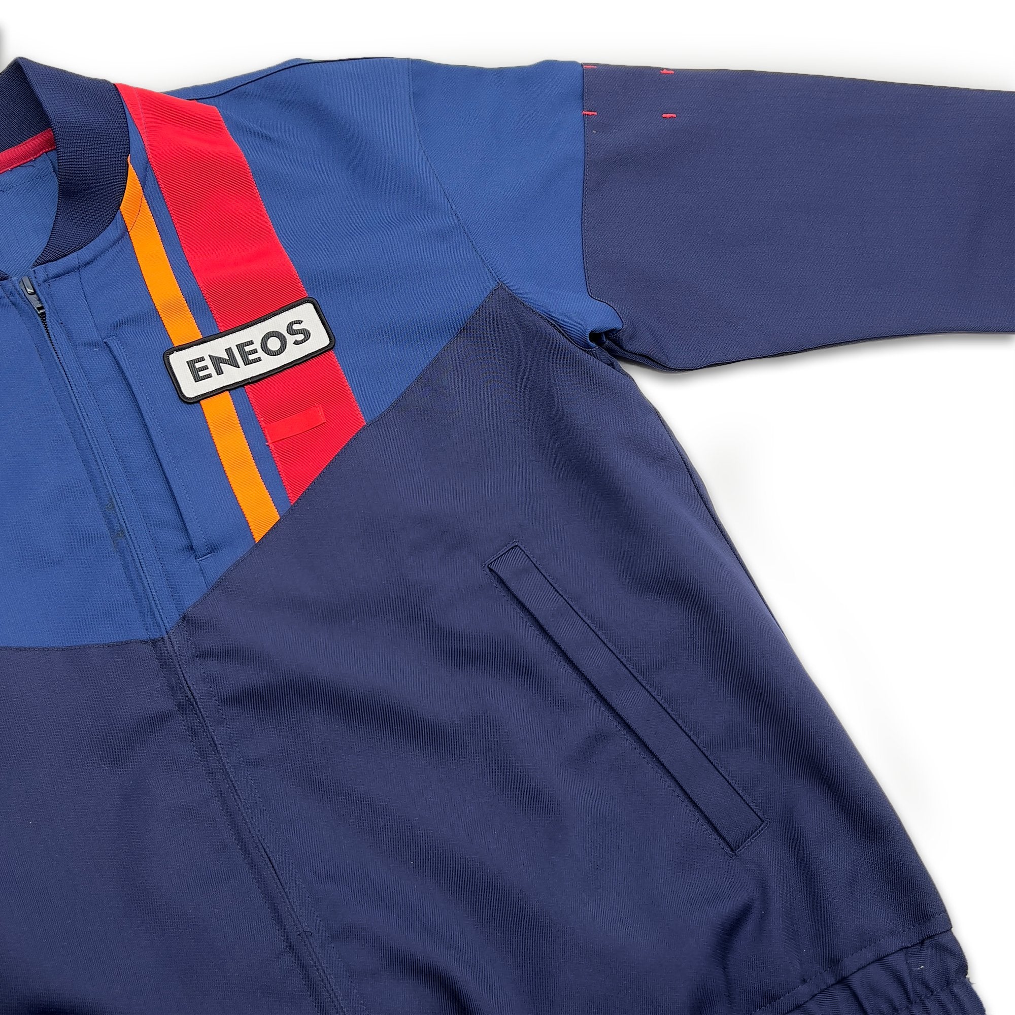 Retro JDM Japan ENEOS Oil Gas Station Staff Uniform Jacket Jumper Blue ...