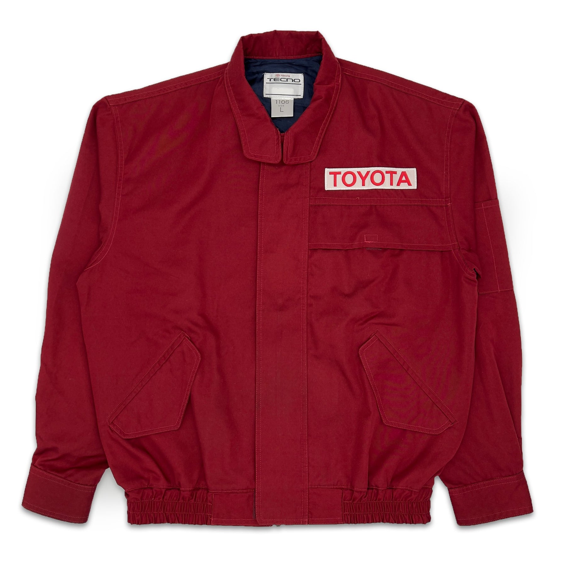 Retro Showa Era Japan JDM Toyota Tecno Mechanics Uniform Jacket Red ...