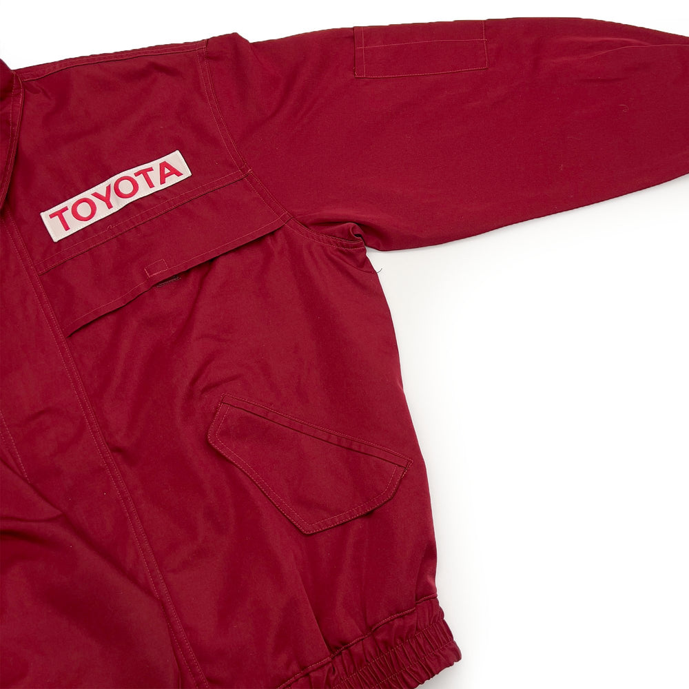 Retro Showa Era Japan JDM Toyota Tecno Mechanics Uniform Jacket Red ...