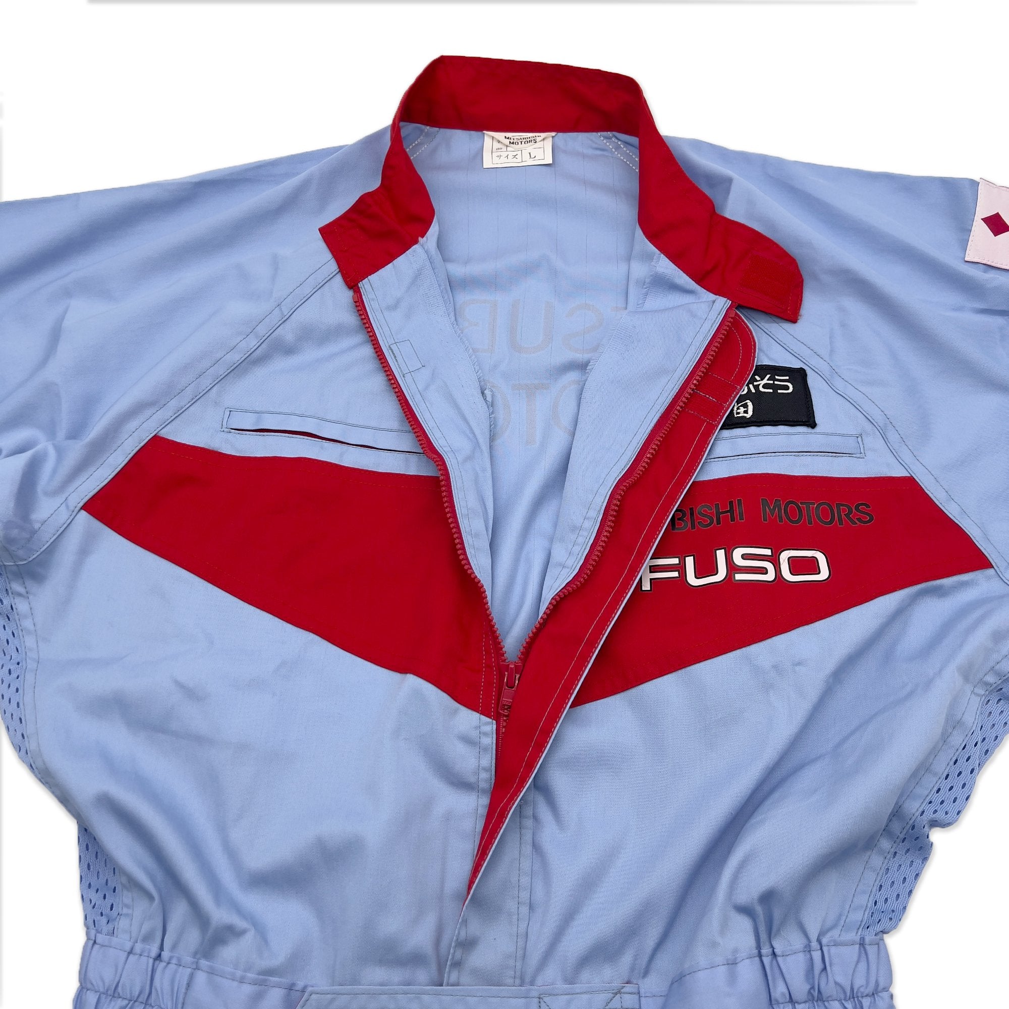 Retro JDM Japan Mitsubishi Motors Fuso Mechanic Coveralls Tsunagi Blue ...