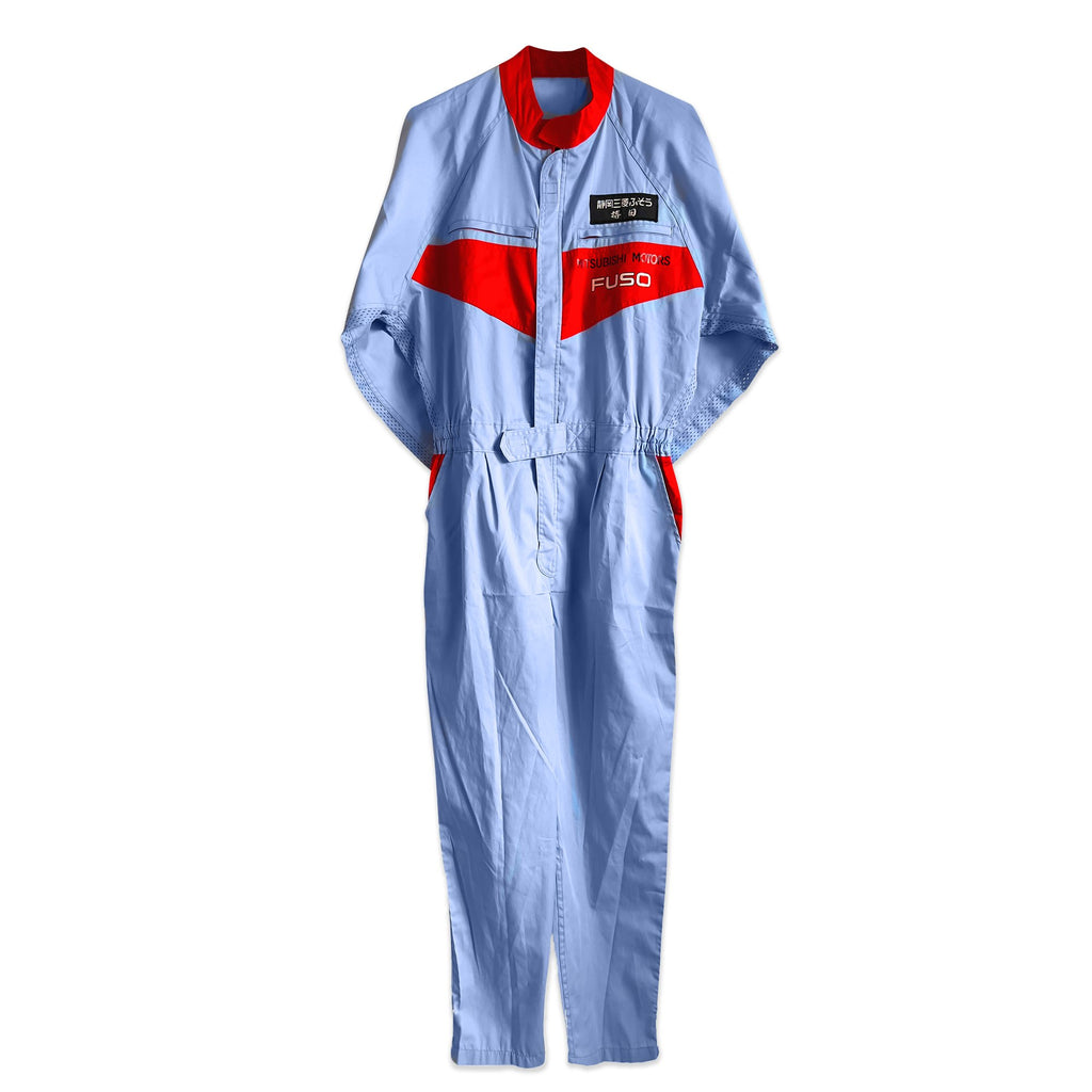 Retro JDM Japan Mitsubishi Motors Fuso Mechanic Coveralls Tsunagi Blue ...