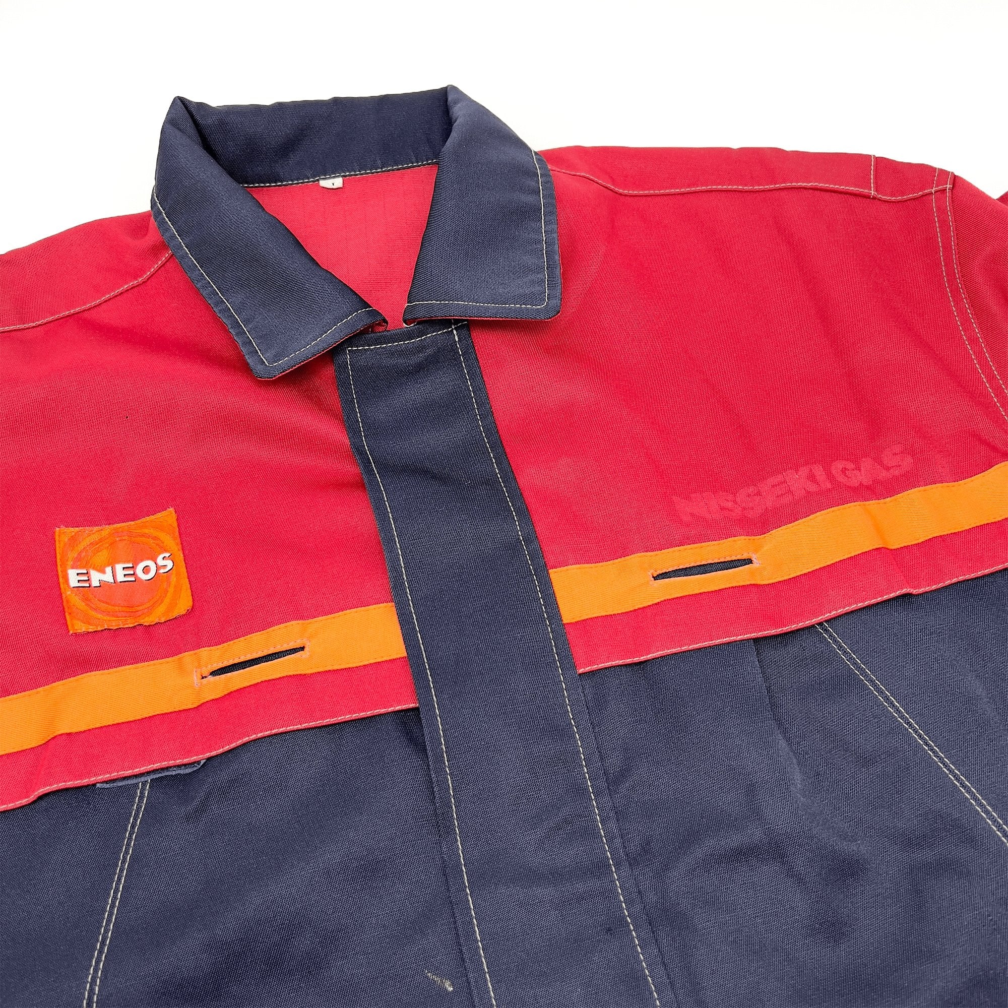 Vintage Japan ENEOS Nisseki Gas Station Heavy Duty Workwear Jacket ...