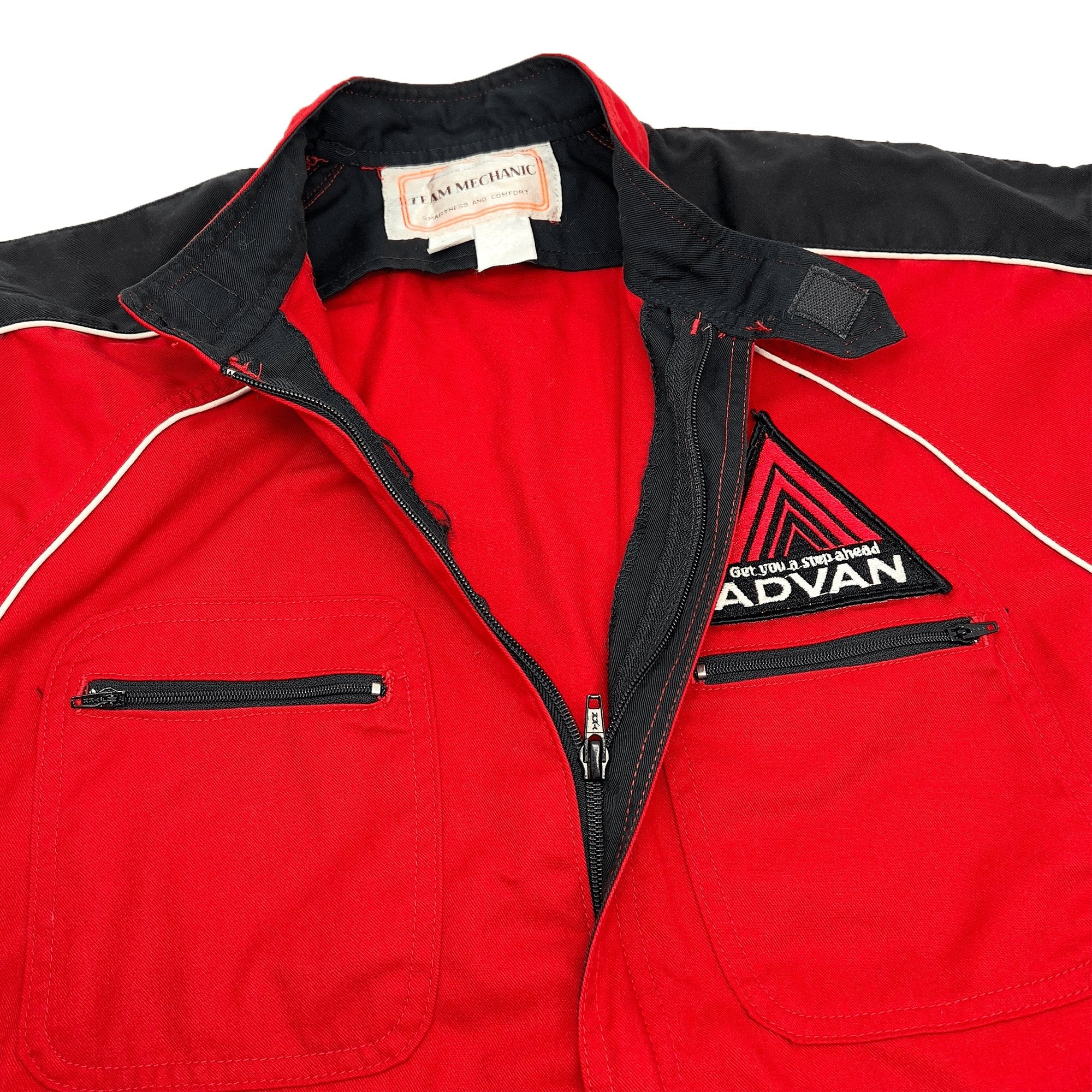 Vintage Showa Era JDM Japan Advan Yokohama Racing Coveralls Tsunagi Red ...